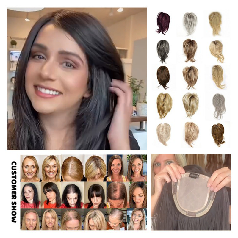 Straight Hair Topper丨Natural Hair丨Realistic Hairline丨High Standard Wo ...