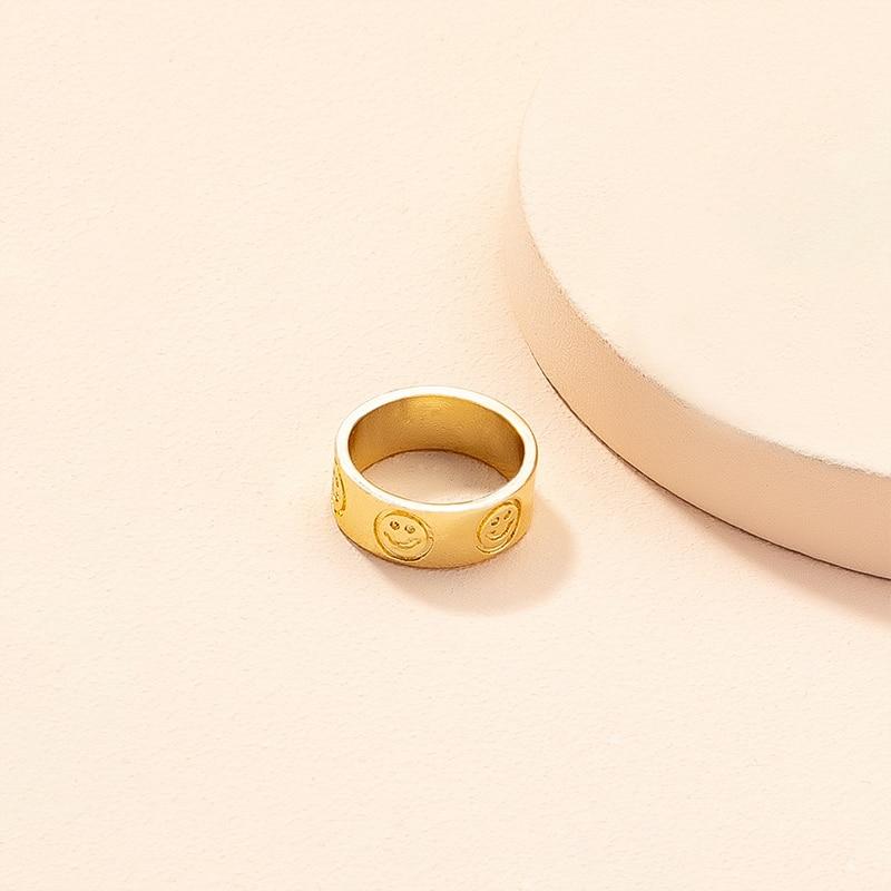 Y2K Cute Heart Flower Rings Metal Cloud Crystal Fashion Goth Punk Char ...